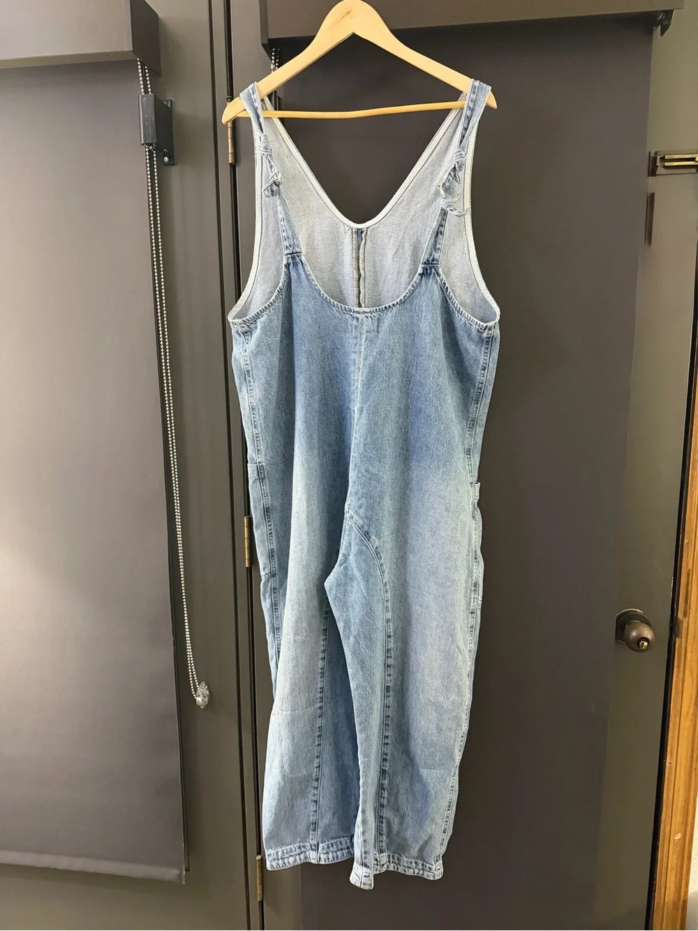 We The Free | Pants & Jumpsuits | We The Free Light Blue Denim Utility ...